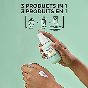 Garnier SkinActive Green Labs Pinea-C Brightening Serum Cream Moisturizer with SPF 30 and Vitamin C + Pineapple (Packaging May Vary)