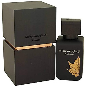 RASASI La Yuqawam EDP (Eau De parfum) for Men 75 ML (2.5 oz) | Oudh Woody Notes with alluring flowery notes | Signature Arabian Perfumery Perfumes