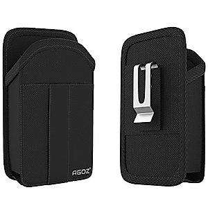 Zebra TC77 TC70 Scanner Holster, Agoz Rugged Carrying Case Pouch for Zebra TC75x, TC75, TC70x, TC70, TC72, TC77, M60, MC67 Handheld Barcode Touch Mobile Computer, Holder with Metal Clip & Belt Loops