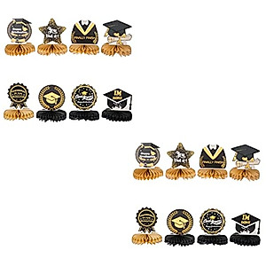 BESPORTBLE 2 Sets Graduation Honeycomb Table Desk Top Decor Blue Gifts Tissue Paper Pom Poms Decorations Grad Cap Stars Shaped Graduation Cinco De Mayo Party Graduation Party Graduation Prop