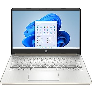 HP Newest 14 Inch Laptop, Intel Celeron Core N4020 up to 2.8GHz, Microsoft 365 Office, 4GB DDR4 RAM, 64GB SSD, Webcam, WiFi, Bluetooth, Pale Gold, Windows 10 S, T.F. Card