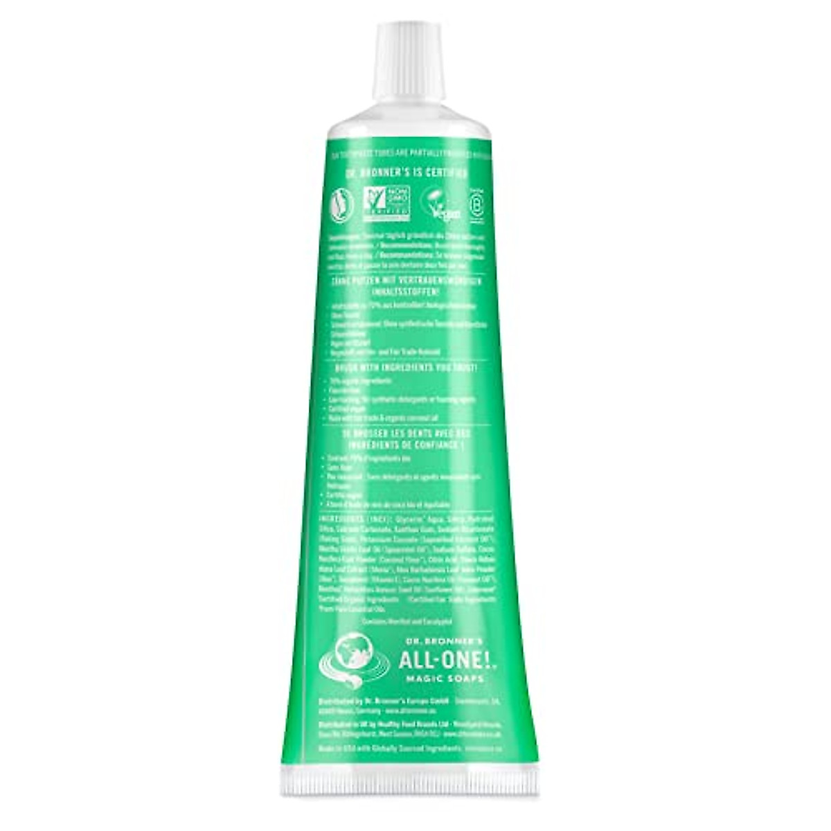 Dr. Bronner’s - All-One Toothpaste (Spearmint, 5 Ounce)