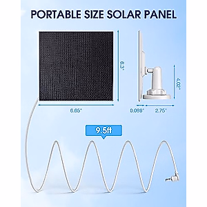 EBL Solar Panel Compatible for Ring Camera, 5V 5W Portable Camera Solar Charger Compatible for Spotlight Cam Battery and Stick Up Cam Battery 2nd & 3rd Gen