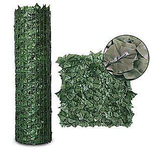 Goasis Lawn Artificial Hedge Fence Panels Topiary Hedge Boxwood Plant Privacy Screen Outdoor Indoor Use Garden Fence Backyard Home Decor Greenery Walls, 2 Rolls