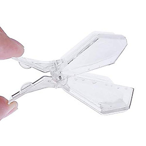 5 Pieces Queen Bee Cage Catcher Clips Plastic Queen Catching Tool Queen Catcher Queen Bee Catcher Queen Bee Cage Bee Queen Marking Catcher for Safely Capture and Store The Queen Bees, Transparent