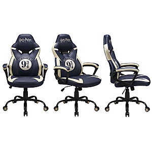 SUBSONIC Harry Potter - Junior Gamer Chair 9 3/4 Blue - Gaming Office Chair for Child and Teen - Official License