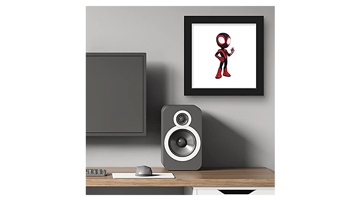 Miles Morales Marvel Wall Art - Modern 12'' x 12'' Frame