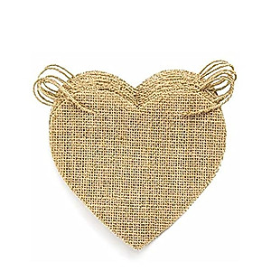 ZJHYXYH 2 Pack Natural Linen Love Heart Background Decoration Supplies Wedding Party Various Festive Decorations