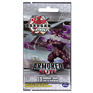 Bakugan Pro, Armored Elite Booster Pack with 10 Collectible Trading Cards, for Ages 6 and Up