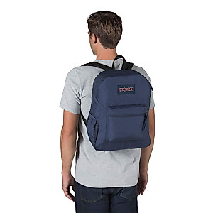 Jansport | Cross Town Backpack (Navy Blue- One Size)