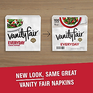 Vanity Fair Everyday Napkins, 200 Count (Pack of 1) (Packaging Design May Vary)