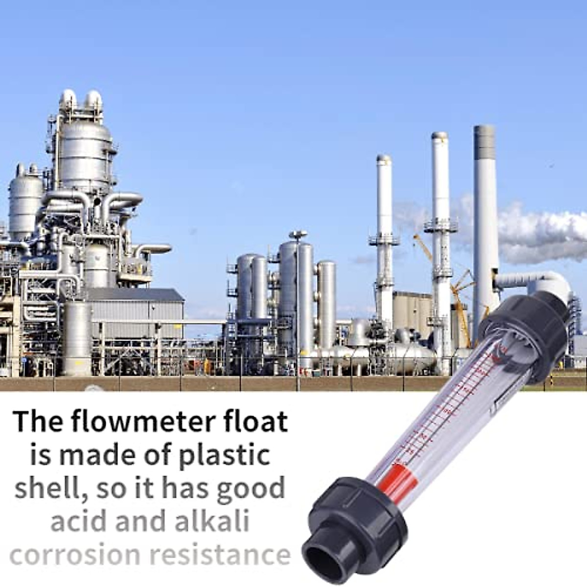 Hilitand 25-250L/H Rotameter Plastic Tube Type Instantaneous Liquid Water Flow Meter DN15