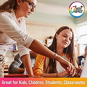 JustJamz Earbuds for School - Wired Earbuds for Kids - Wired Earphones - Noise Cancelling Earbuds for Kids - Wired Ear Buds - Earbuds for Kids for School - Pack of 100 Marble - Ear Buds Wired