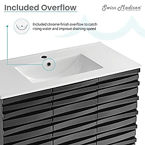 Swiss Madison Well Made Forever Cascade Bathroom Black Bath Vanity