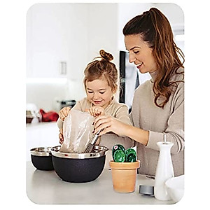 Ceramic Cactus Measuring Spoons and Cups, Cute Measuring Spoons Set in Pot, Cactus Shape Kitchen Decor Small Measuring Spoons (Green)