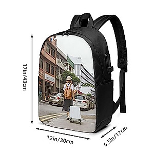 buxvhre Custom Backpack Personalized Men and Women Travel Knapsack Add Your Photo Text Logo Customized Laptop Bag for Work