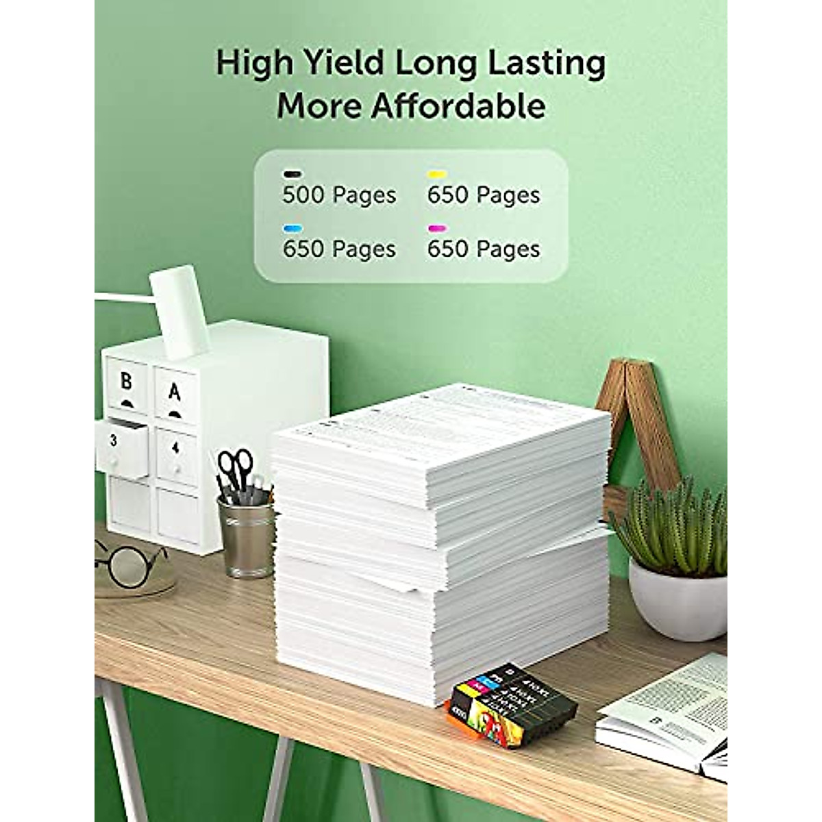 410XL Ink Cartridge Replacement for Epson 410 T410 Ink for Remanufactured Expression XP-7100 XP-830 XP-640 XP-630 XP-530 XP-635 Printer (Black, Cyan, Magenta, Yellow, Photo Black) 5 Pack