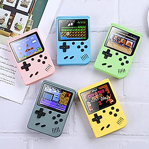 Retro Handheld Game Console with Protector Case, 400 Free Classical FC Games Support for Connecting TV & Two Players, Portable Video Game Gifts for Adults & Kids 8-12 90s Retro Toys (Blue)