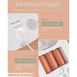 Kaikoe Automatic Cat Feeder, WiFi Enabled 6L Auto Pet Dry Food Dispenser, Smarter App Control, Programmable Meal, Triple Food Preservation Clog-Free Design Pet Feeder for Small/Medium Pets