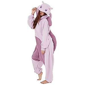 Mewtwo Pokemon Kigurumi Onesie (Adult One Size Fits All) Purple