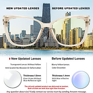 MEETSUN Blue Light Blocking Glasses for Women Anti Eyestrain Filter Blue Ray Computer Game Glasse&UV/Reduce Glare Lens (Brown Frame)