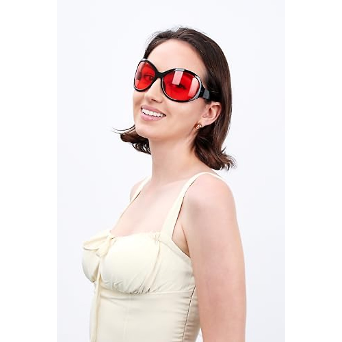 FEISEDY Oversized Trendy Sunglasses Classic Oval Wrap Around Stylish Big Frame Shade Women Glasses B2391