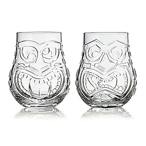 Libbey Tiki Split Tumbler Glasses, 15.75-ounce, Set of 4