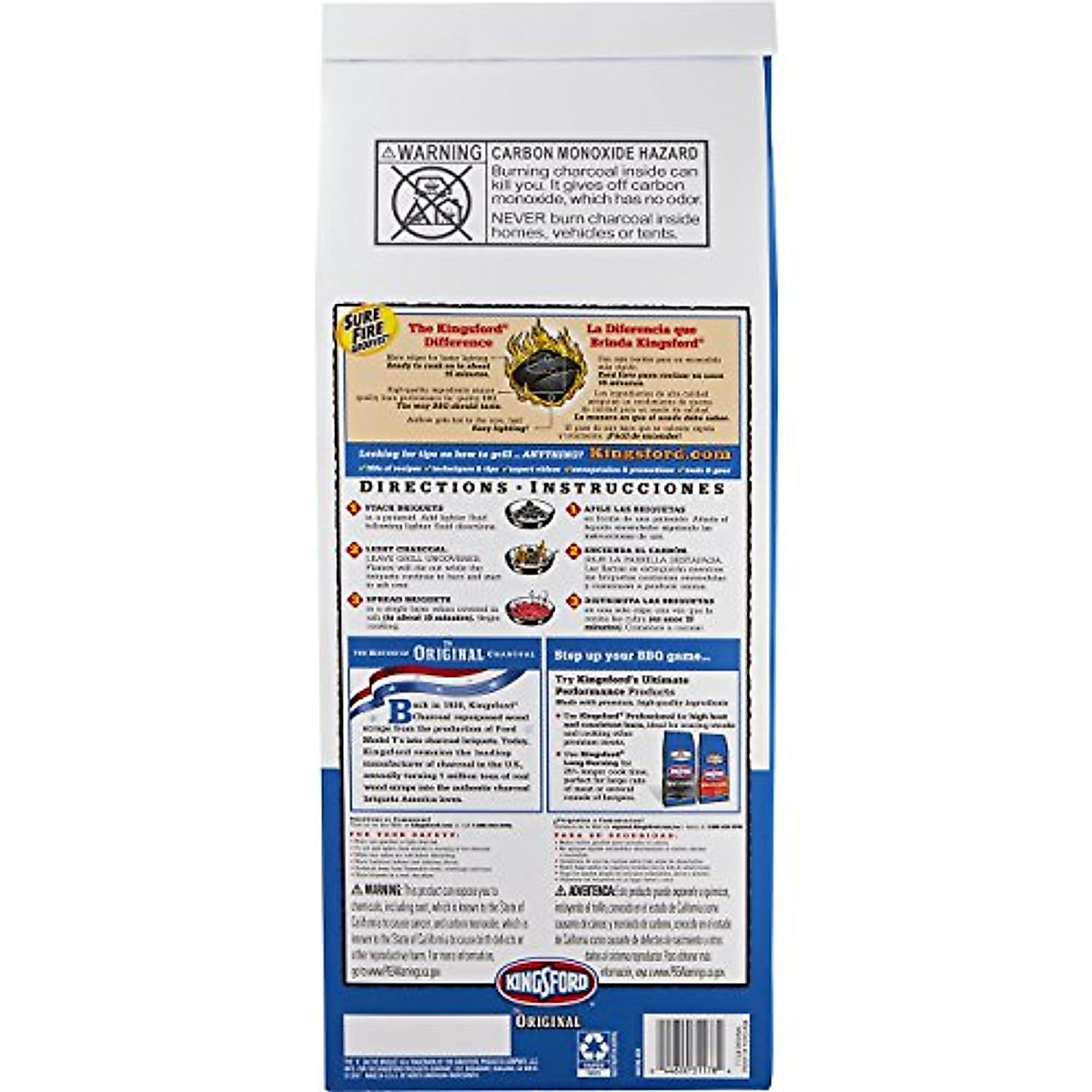 Kingsford 183268 Original Charcoal Briquettes, BBQ Charcoal for Grilling – 7.7lb Pounds