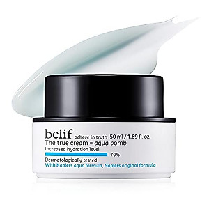 belif The True Cream Aqua Bomb | Rich yet Weightless Face Moisturizer for Combination to Oily Skin | Antioxidants, Lady Mantle & Oat Husk | Daily Hydrating Facial Cream Minimizes Pores