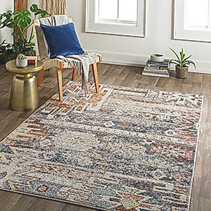 Artistic Weavers Ashens Rustic Area Rug,5'3" x 7'3",Denim