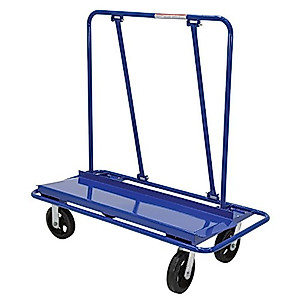 Vestil PRCT-S-MR Steel Drywall and Panel Cart with Rubber Caster, 3000 lbs Load Capacity, 48" Height, 48" Length x 23" Width