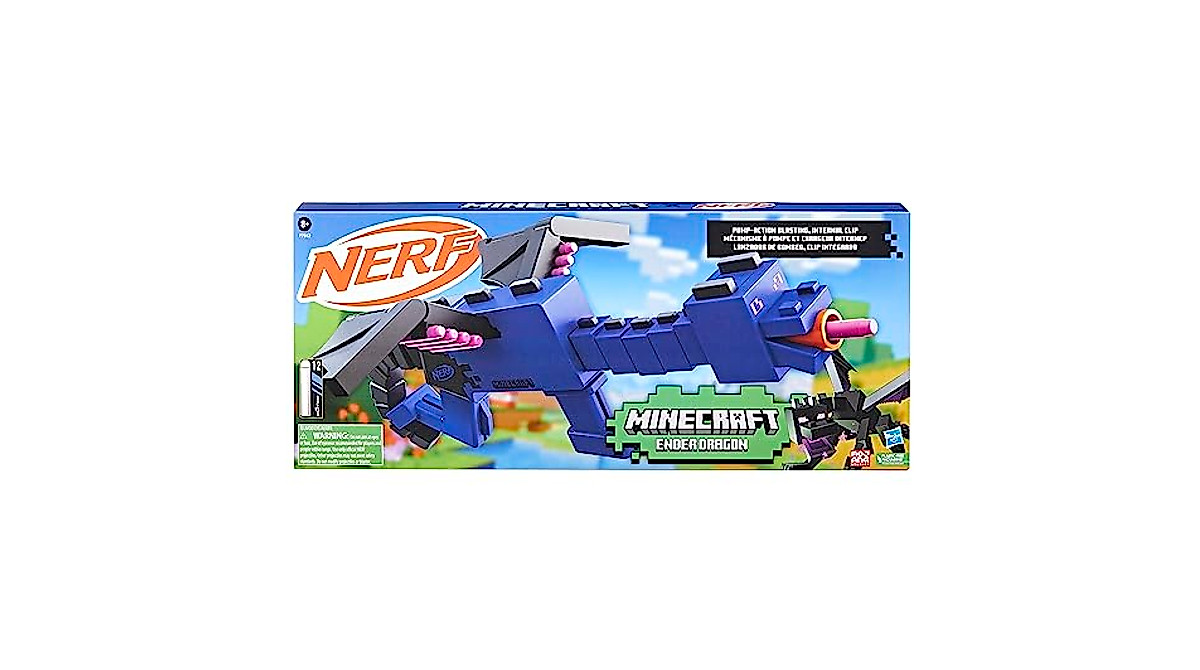 Nerf Minecraft Ender Dragon Blaster - 4-Dart Fun