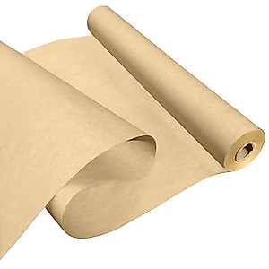 Brown Kraft Gift Wrapping Paper 17.50" x 900" (75 Feet) Made in USA Jumbo Roll, Ideal for Gift Box Wrapping, Art & Craft, Postal, Packing, Shipping, Floor Covering, Parcel, Table Runner, 100% Recycled