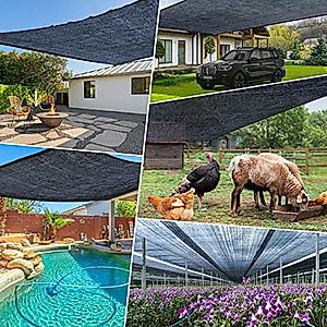 40% Garden Shade Cloth, 12x12FT HDPE Mesh Tarp with Upgraded Grommets, UV-Resistant Outdoor Sun Shades for Greenhouse, Garden, Patio Plants, Pergola