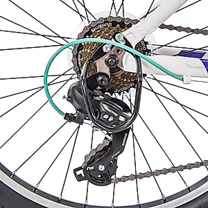 ROYCE UNION RTT 24" Womens 21-Speed Mountain Bike, 15 Inch Aluminum Frame, Trigger Shift, White (74418)