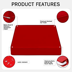 4Pack Outdoor Patio Cushion Replacement Covers Fit for Patio Furniture Set Sectional Sofa Couch Loveseat Chairs Seat and Back Pillow Cushion, Durable Water-Resistant Fadeless,20Lx18Wx4H Inch,Red