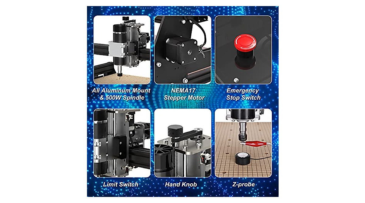 500W CNC Router Machine for Easy Metal & Wood Engraving