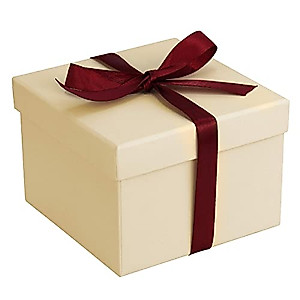 Noble Piano Wood Watch Gift Box - Luxury Single Watch Box - Comes with a Two Piece Packer and Ribbon (Mahogany)