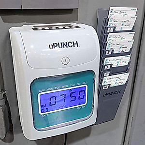 uPunch Time Clock with Free Punch to Pay Mobile App to Scan & Manage Timecards for Payroll (FN1000)