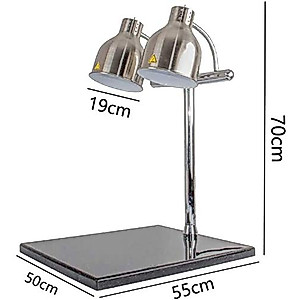 Table Lamp Food Display Light Egg Tart Food Warmer Warm Warming Lamp Buffet (Color : Plata)