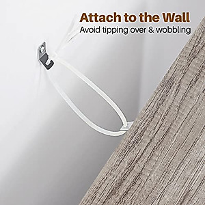 Yaheetech 2-Piece Bathroom Furniture Sets, Includes 3-Tier Over-The -Toilet Storage Organizer Rack Stand with Door, Rustic Floor Storage Cabinet with 2 Open Shelves for Bathroom, Gray