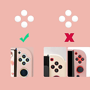 D-Pad Button Cap Set for Nintendo Switch Joy-con, Switch Thumb Grip Caps, Nintendo Switch Pink Accessories