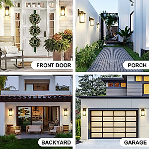 Motion Sensor Outdoor Wall Lights, Dusk to Dawn Exterior Light Fixtures Wall Mount, Front Porch Light with Matte Black Finish, Anti Rust Wall Lamp Wall Lantern, Wall Sconce Lighting for Garage, House