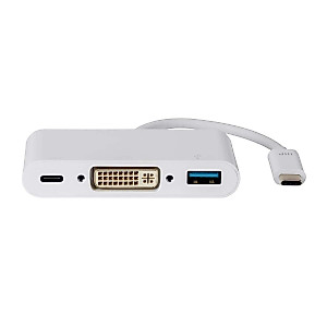 Monoprice USB-C VGA Multiport Adapter - White, With USB 3.0 Connectivity & Mirror Display Resolutions Up To 1080p @ 60hz - Select Series (115759)