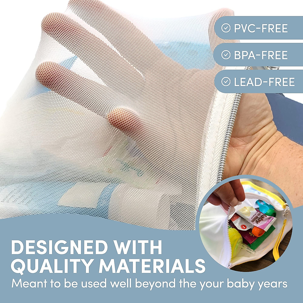 Mother Load - Diaper Bag Organizing Pouches, Small Organizing Bags, 5-Piece Multicolored Set of Embroidered Diaper Bag Pouches