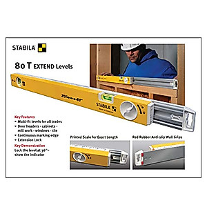 STABILA 29459 Extendable Level - 36"-59" 80T