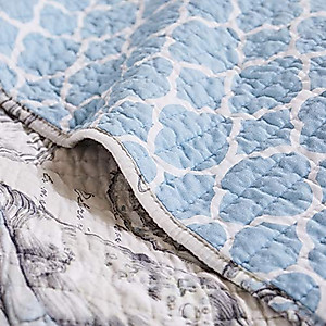 Barefoot Bungalow Cruz Coastal Throw Blanket, 60x50 inches, Linen