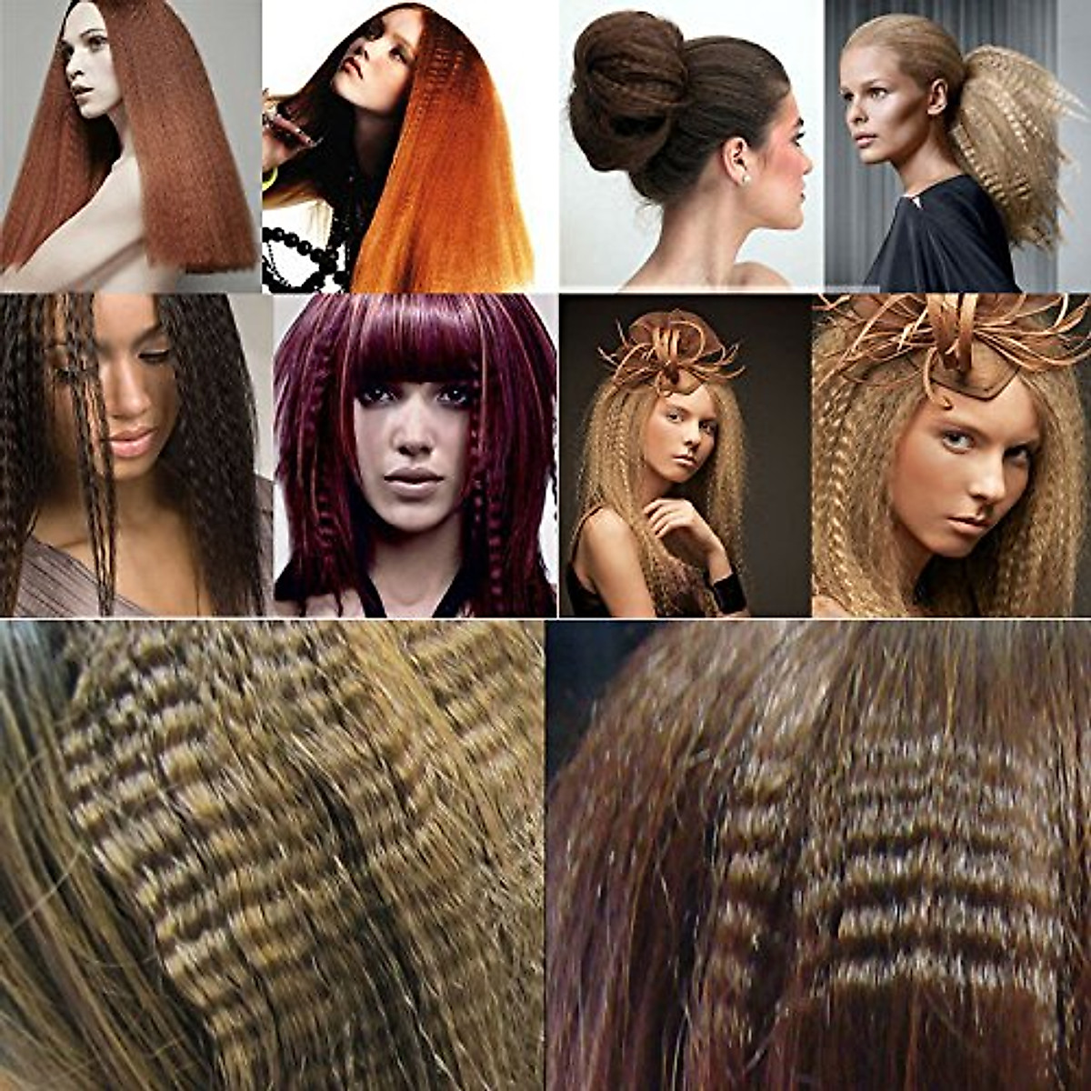 MBHAIR Ceramic Crimper Iron for Fluffy Hairstyle Curling Iron, Corrugation Crimper Hair Irons, Anti Static Ceramic Hair Crimping Iron Adjust Temperature (Red)