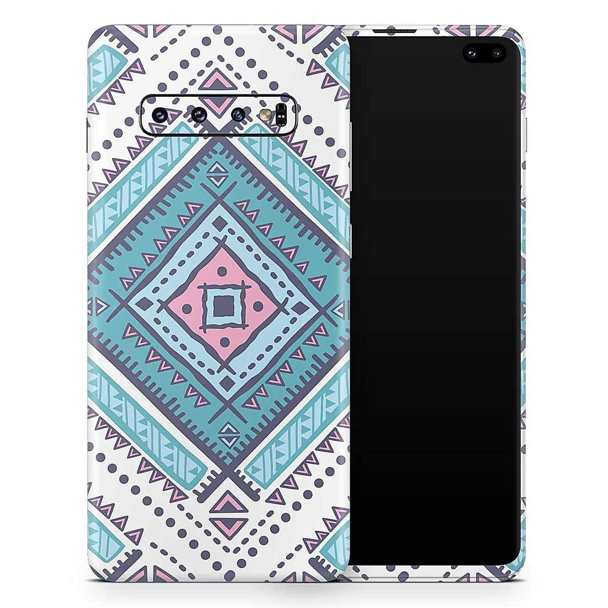 DesignSkinz Tribal Vector Ethnic Pattern v3 Protective Vinyl Decal Wrap Skin Cover Compatible with The Samsung Galaxy S20 (Screen Trim & Back Glass Skin)