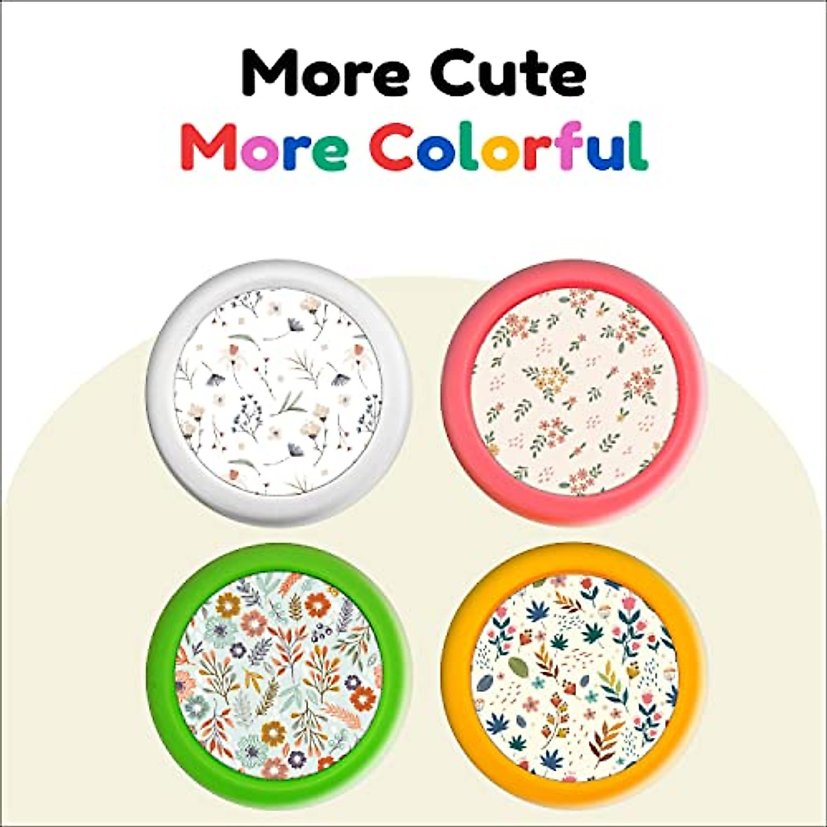 HOUSYLOVE Plastic Small Containers With Lids For Lunch Box, Floral Small Dressing Containers With Lids, Small Sauce Containers For Lunch Box, Dressing Containers For Lunch Box, 4 Pack